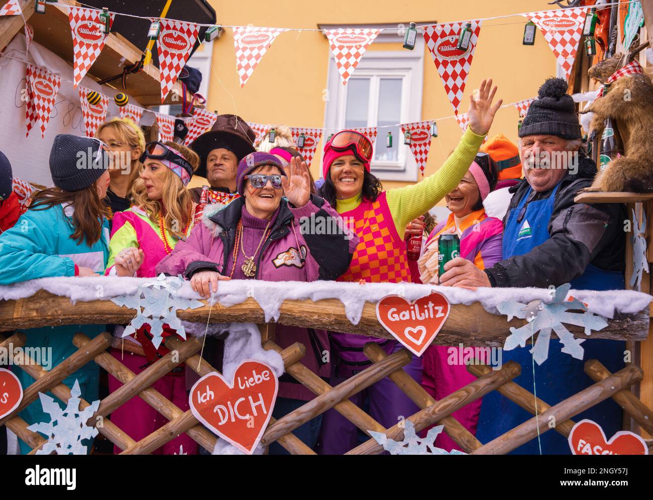 Villach, Austria - February 19, 2023: Carnival in Villach, Fasching ...