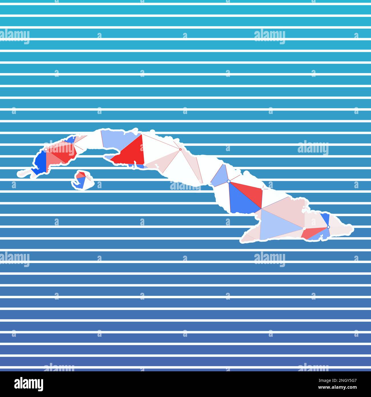 Cuba vector illustration. Cuba design on gradient stripes background ...