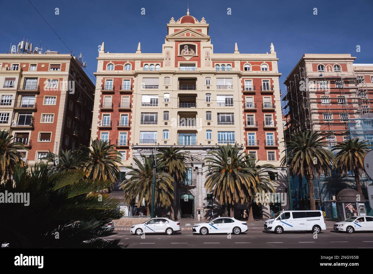 Malaga, Spain - January 16, 2023: Beautiful blend of old and new: The ...