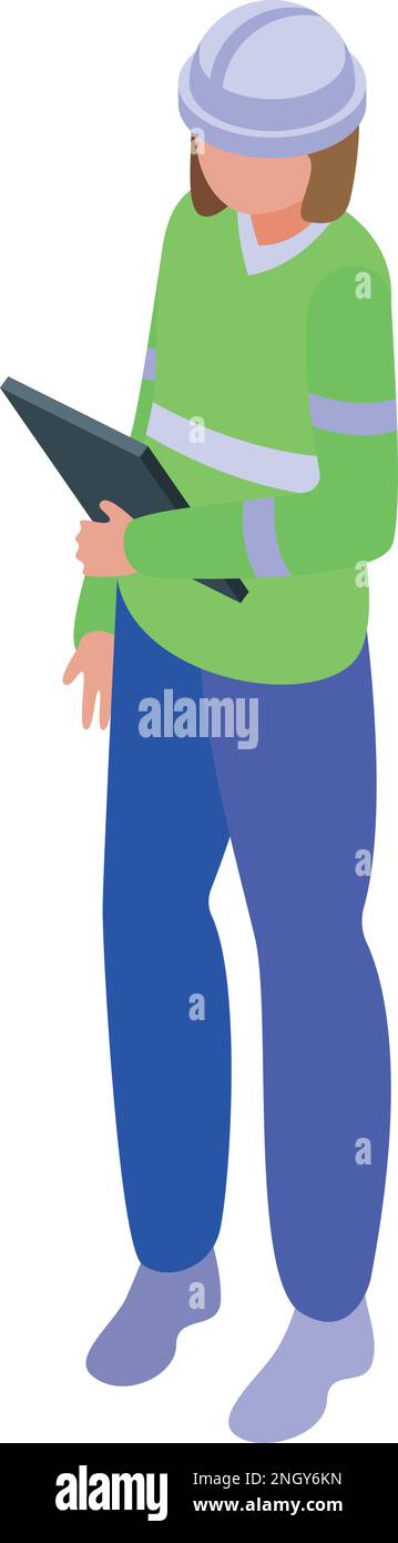 Woman ladder isometric Cut Out Stock Images & Pictures - Alamy