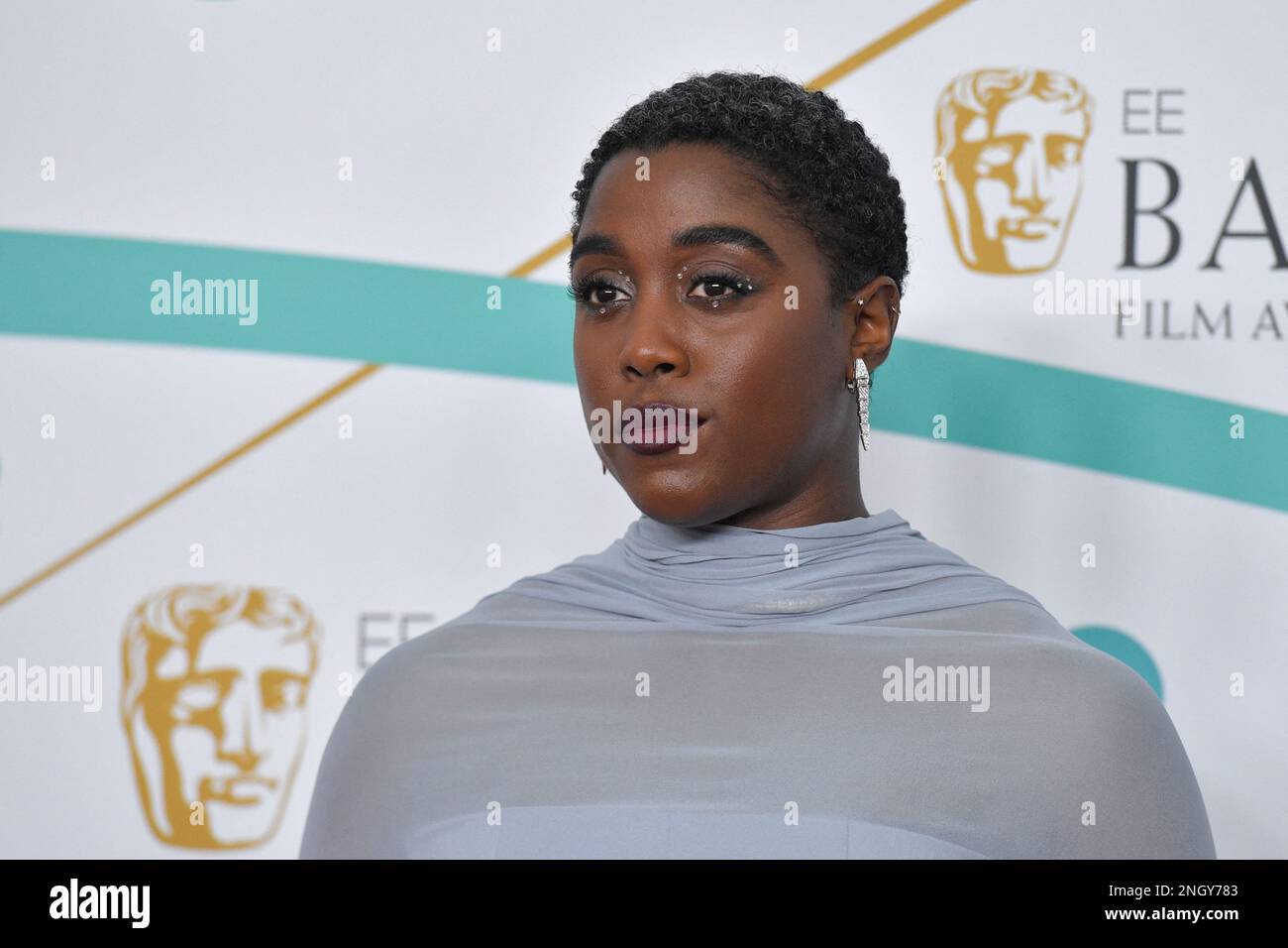 Lashana Lynch attending the EE BAFTA Film Awards 2023 at The Royal ...