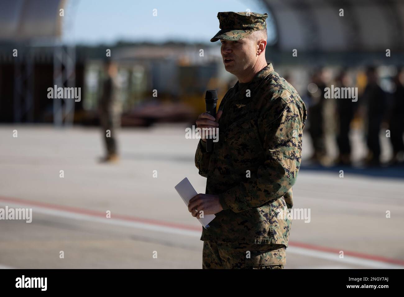 U.S. Marine Corps Lt. Col. Trevor J. Felter, commanding officer of ...