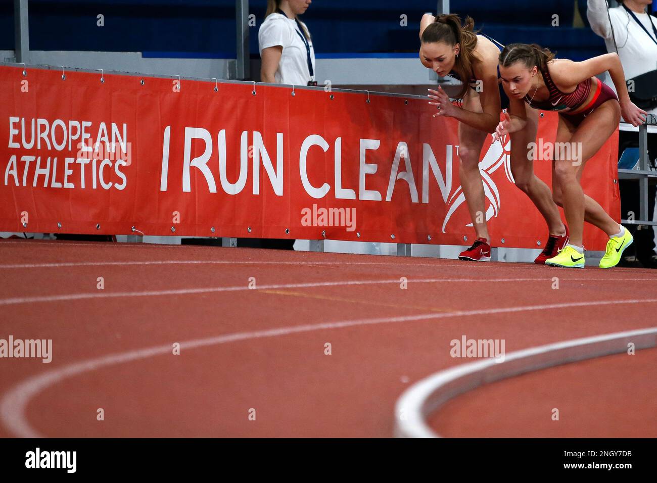 Belgrade, Serbia, 15 February 2023. Wilma Nielsen of Sweden and Nina ...
