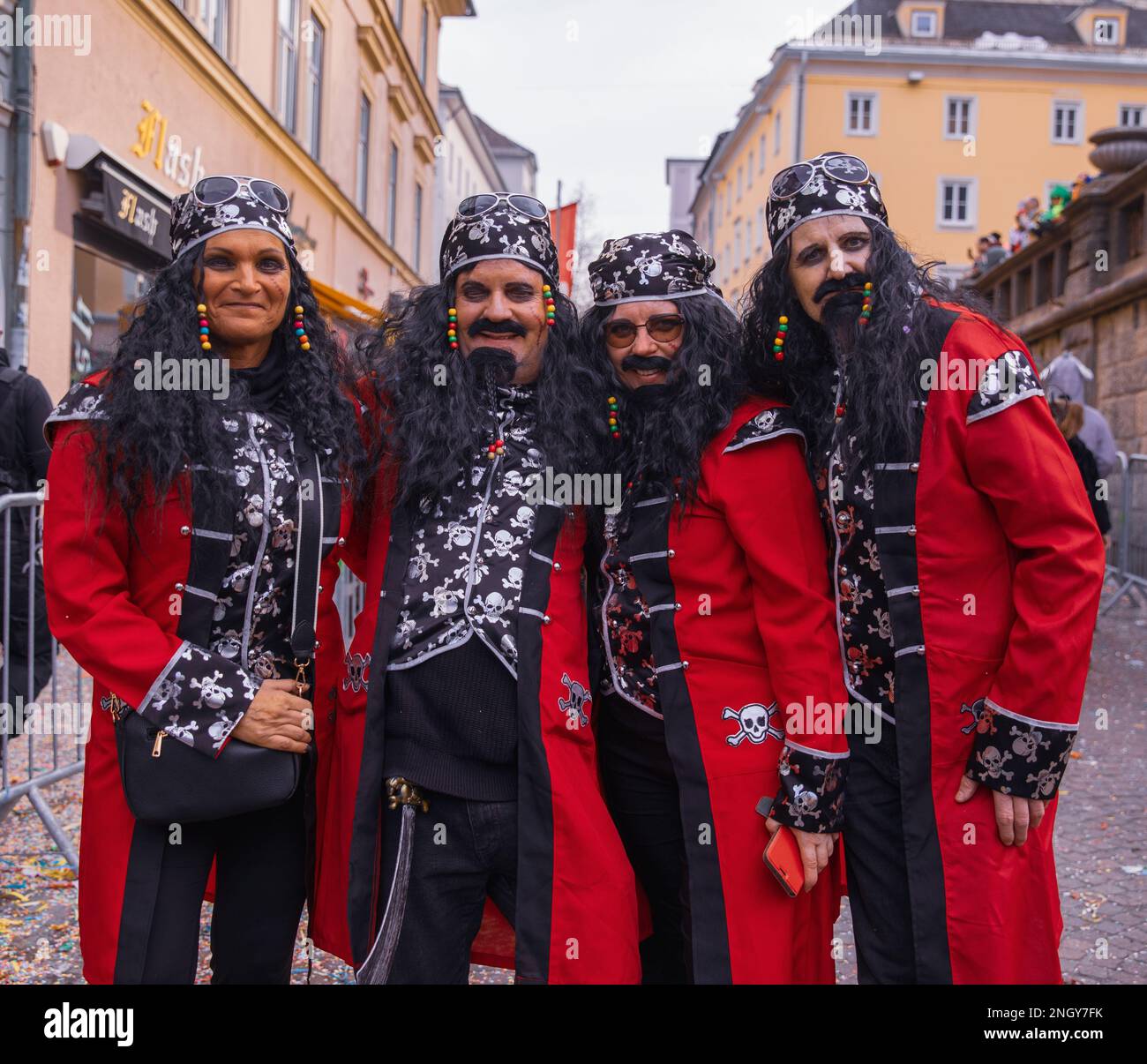 Villach, Austria - February 19, 2023: Carnival in Villach, Fasching ...