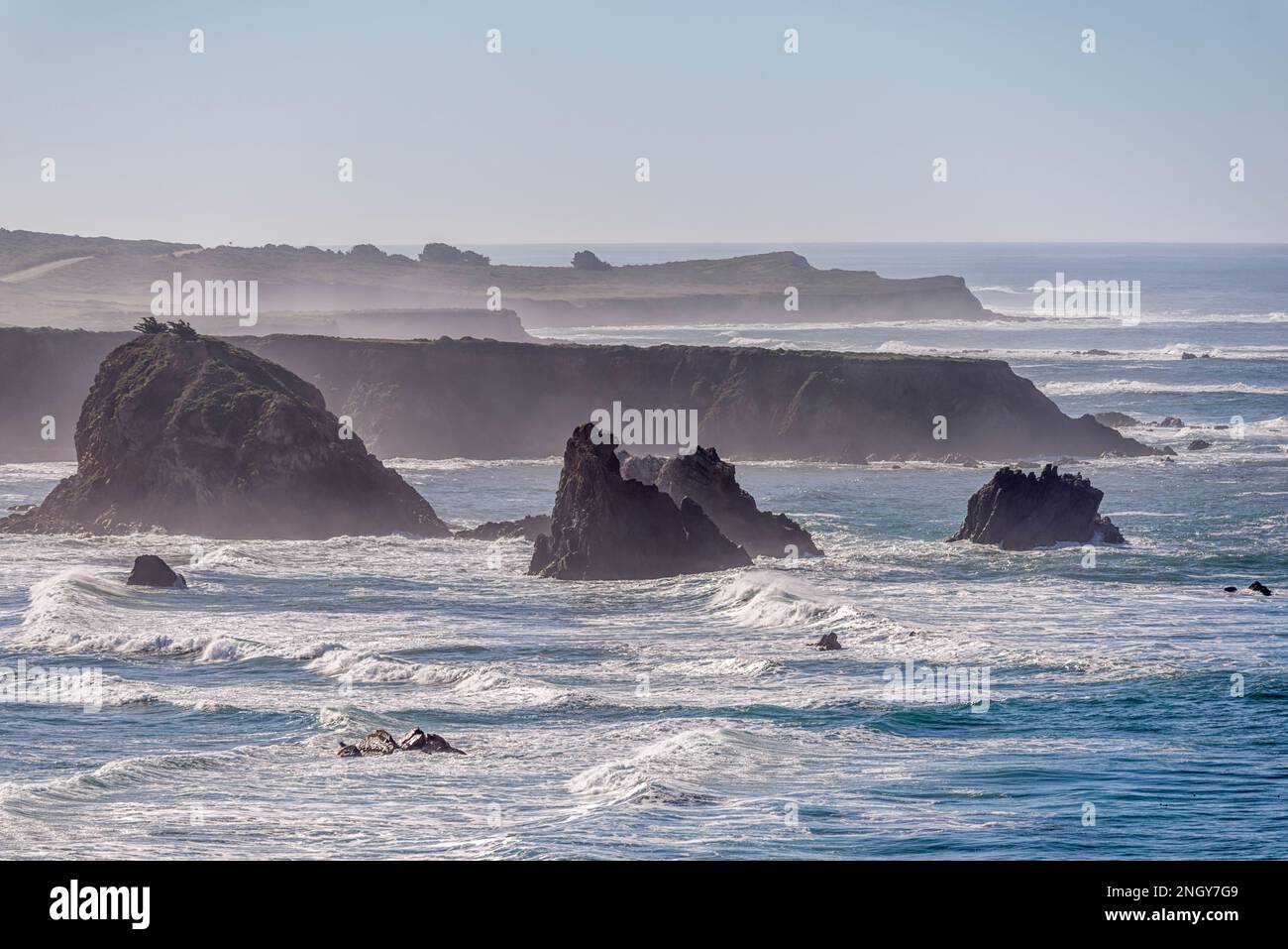 Coastal view from Ragged Point, California, USA Stock Photo - Alamy