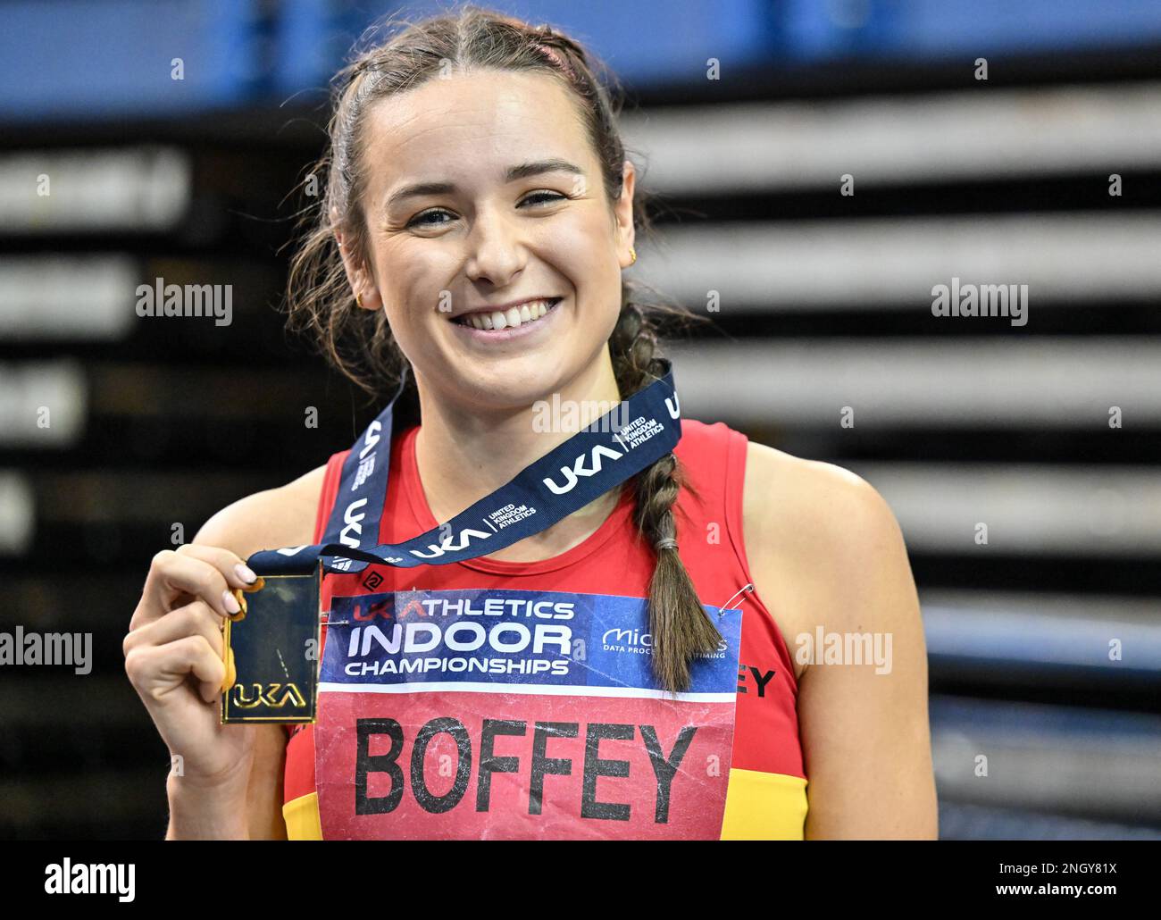 Birmingham, UK, 19 February 2023. Isabelle BOFFEY of Enfield and ...