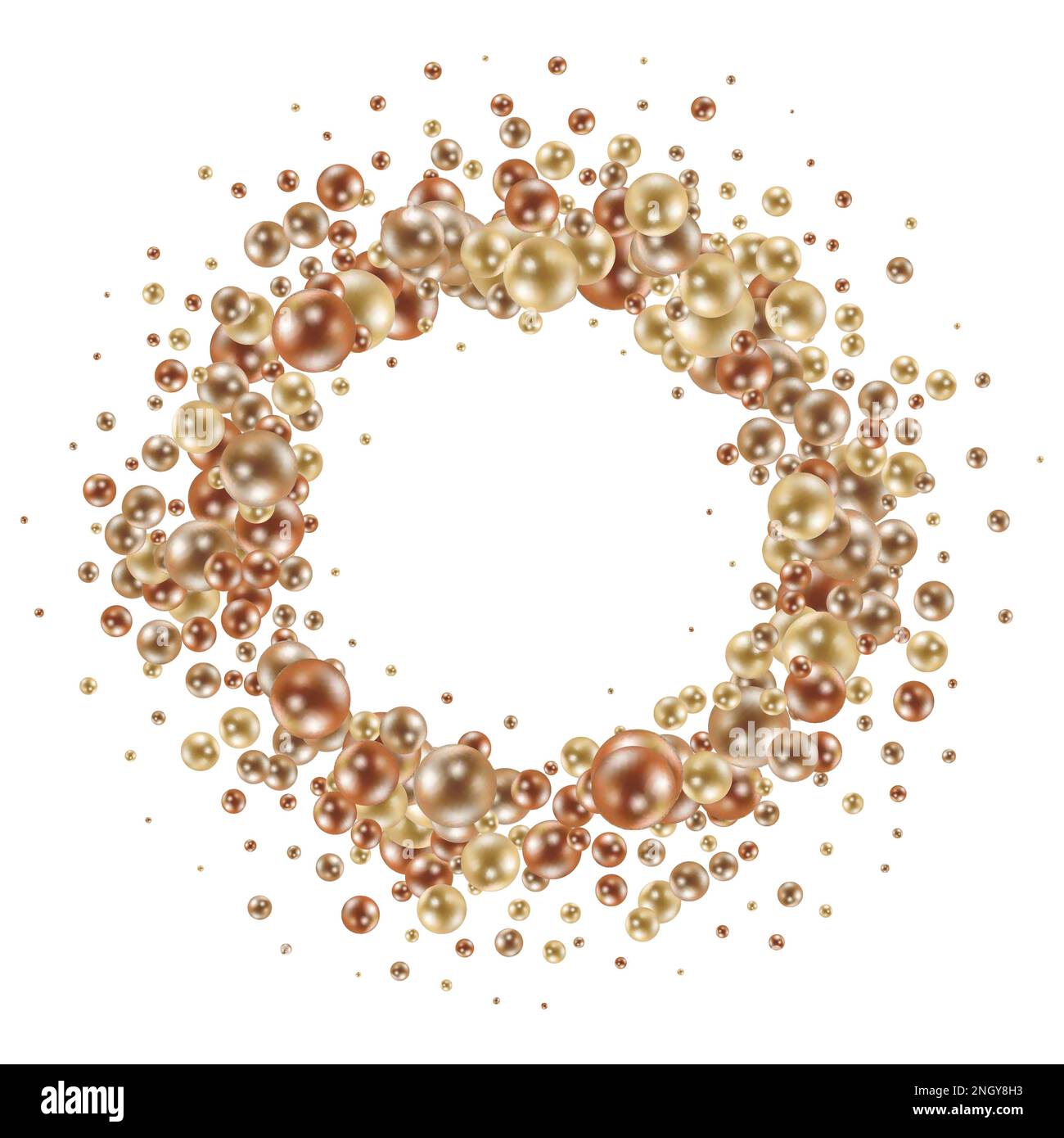 Nature, colorful, multicolored sea pearl background with small and big ...