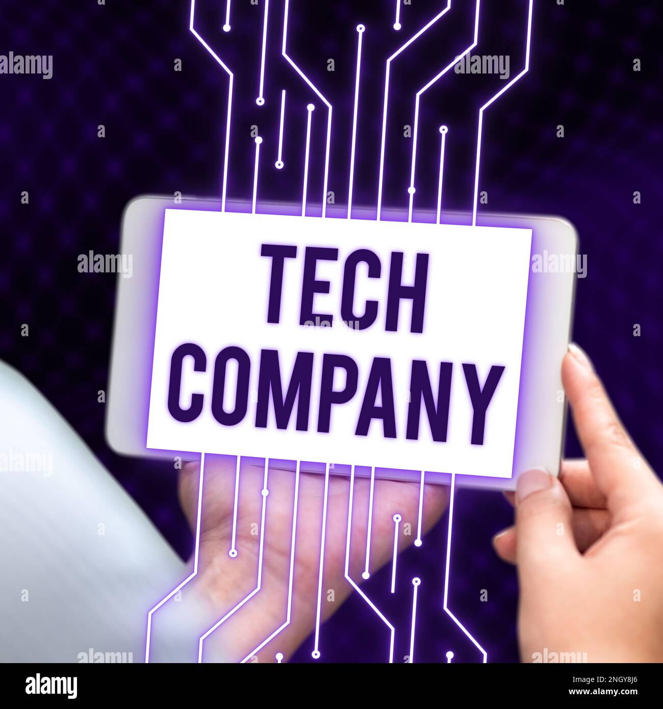 Conceptual display Tech Company. Business showcase a company that ...