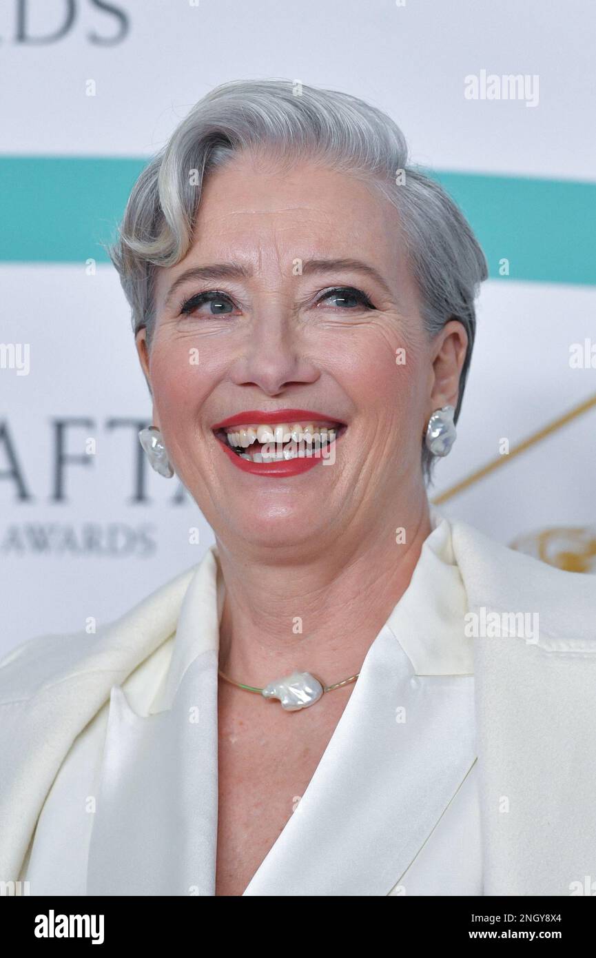 Emma Thompson attending the EE BAFTA Film Awards 2023 at The Royal ...