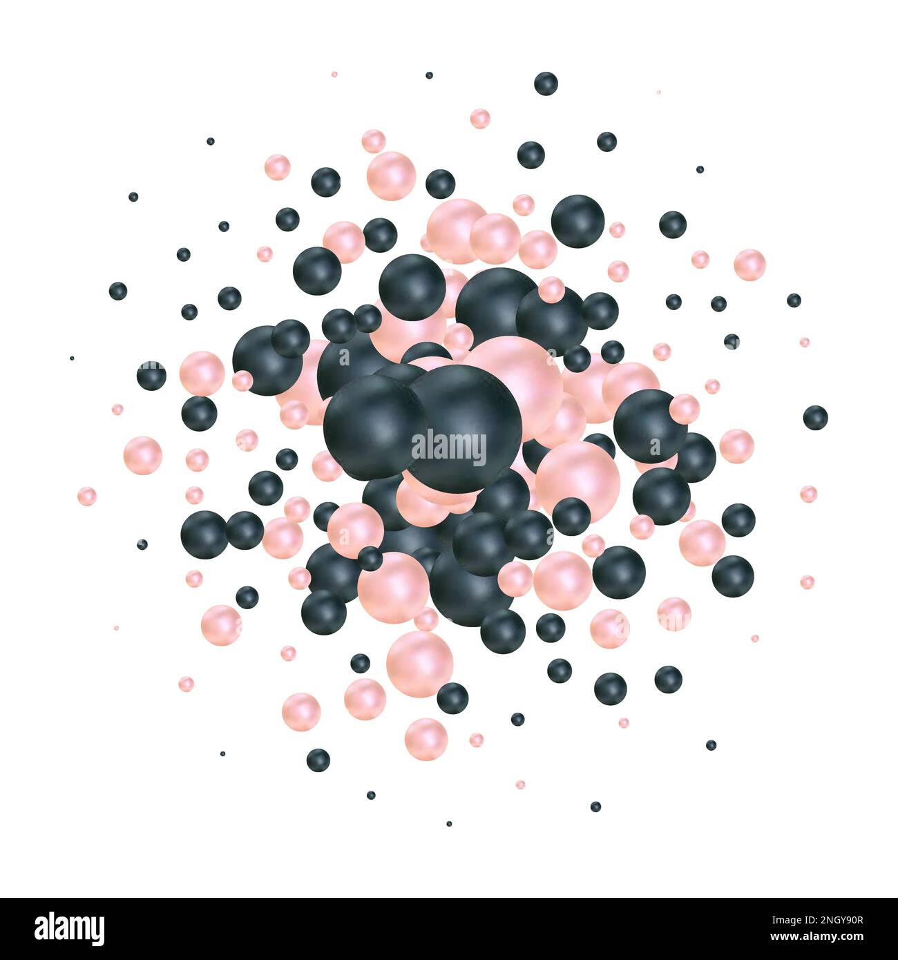 A scattering of pearls with a shadow. Beauty and fashion, style and ...