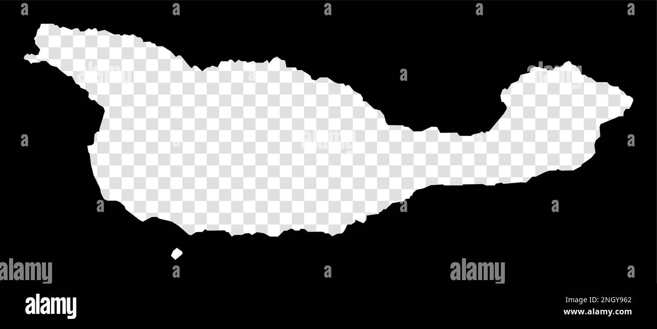 Stencil map of Santa Cruz Island. Simple and minimal transparent map of ...