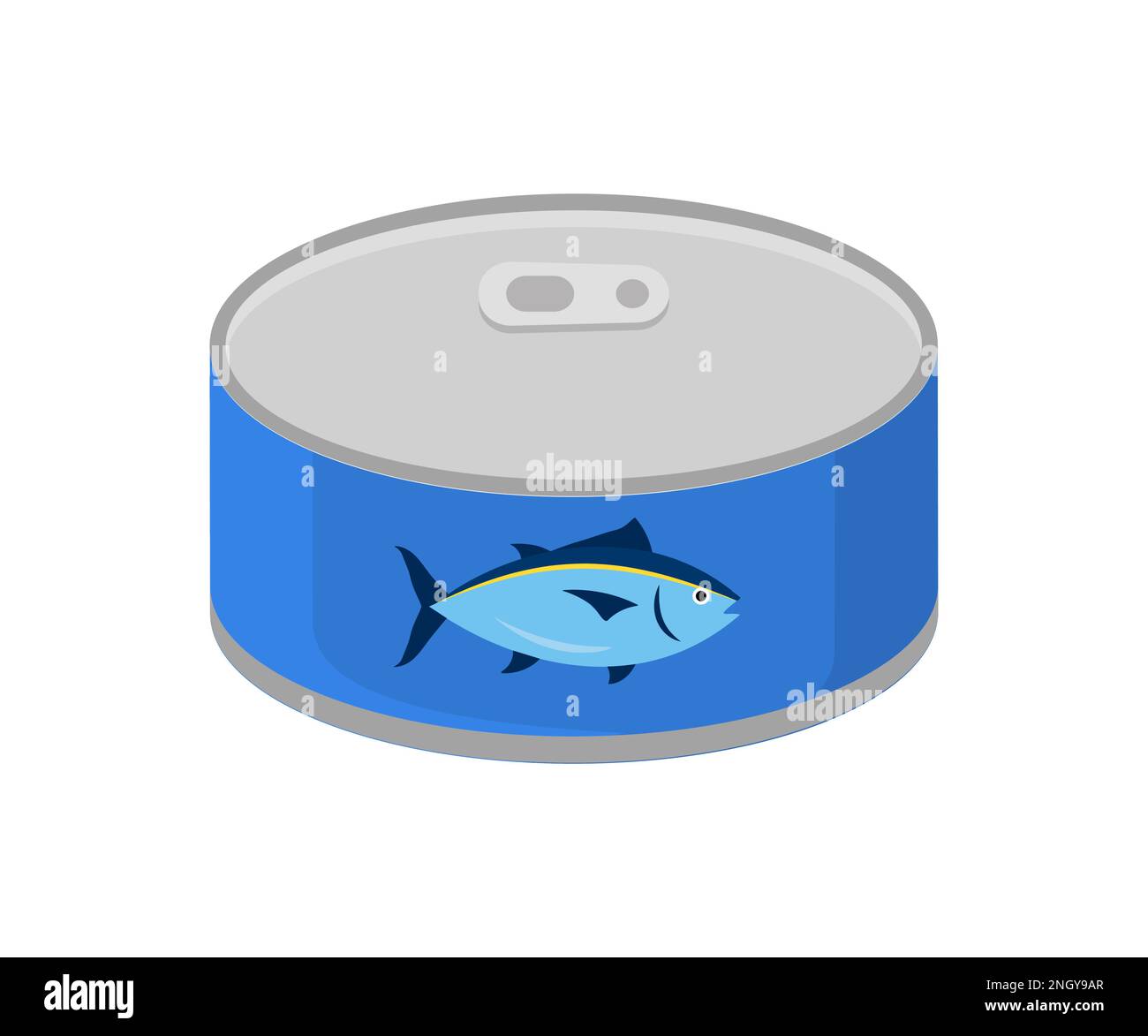 Tuna fish logo open can icon outline illustration. Salmon tuna fish ...