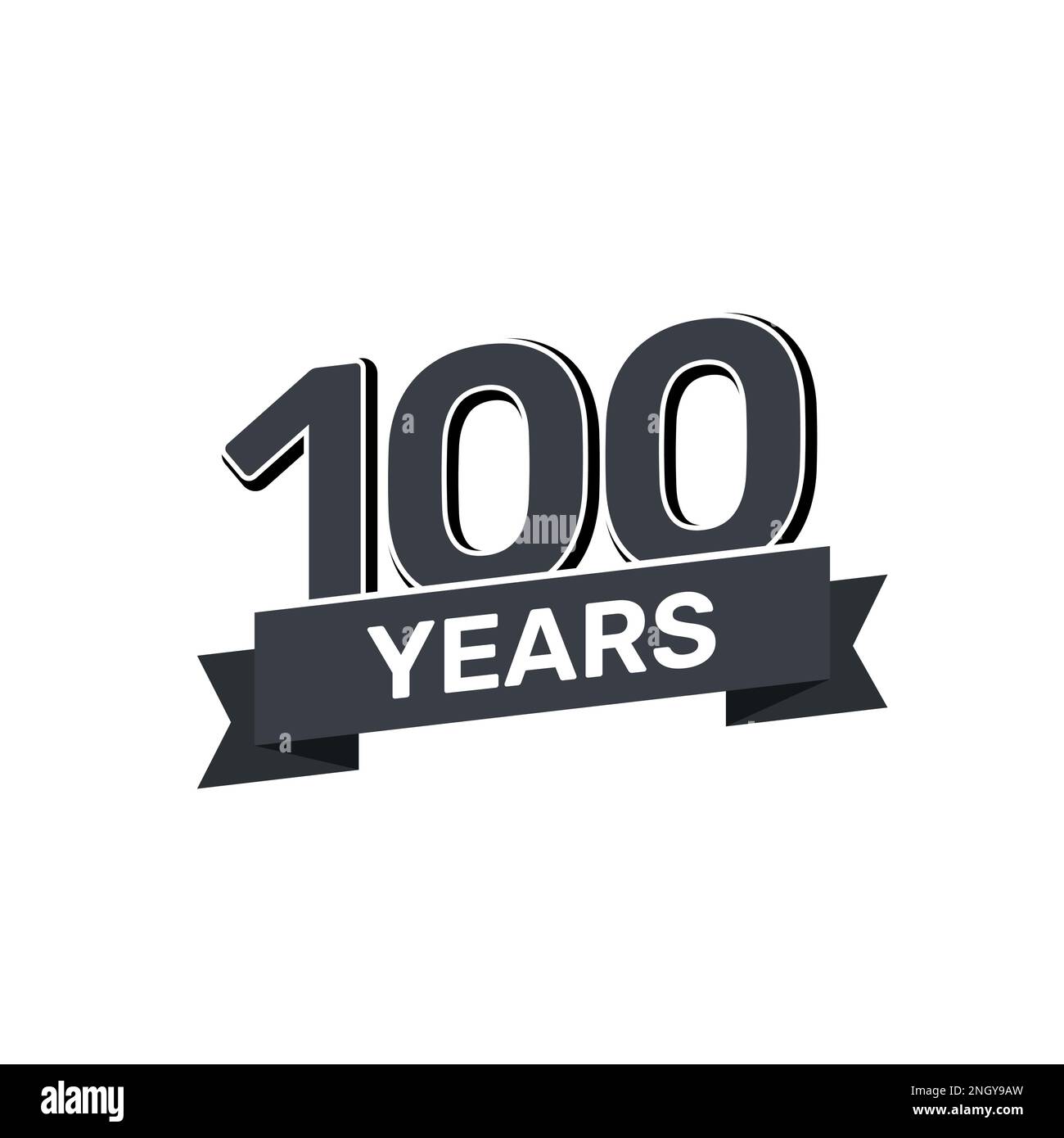 100th anniversary retro stamp icon badge invitation. Anniversary 100 ...