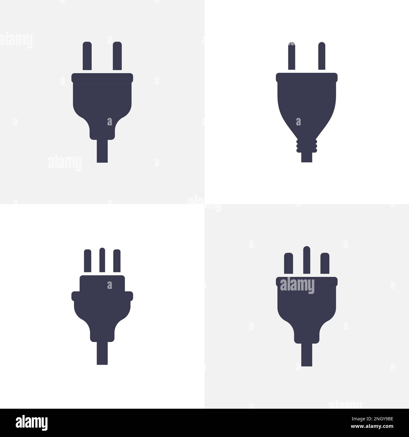 Electric plug power vector consumption ac symbol icon. Electric plug ...