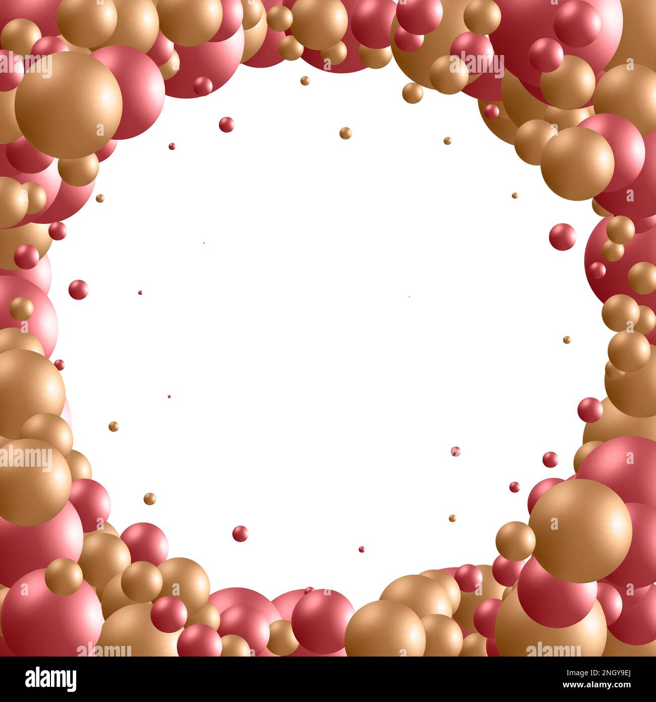 Background with color balls, blur effect. 3d round spheres. Geometric ...