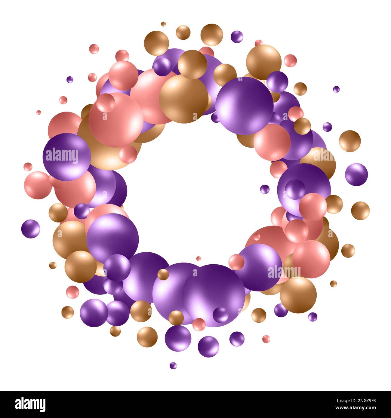 Abstract Flying Spheres Background. Sweet Candy. Colorful Realistic ...