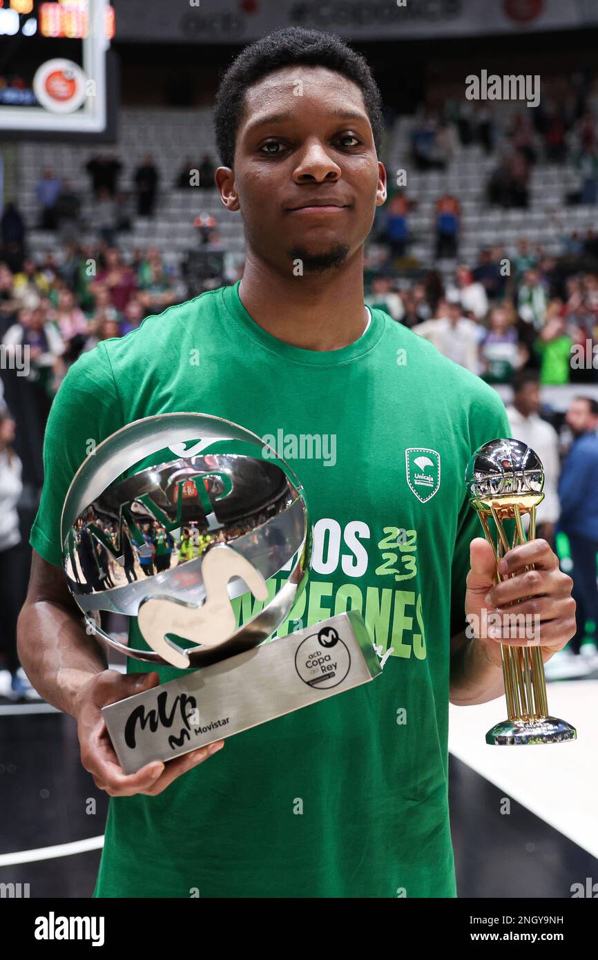 Tyson Carter of Unicaja Malaga during the ACB Copa Del Rey Badalona ...