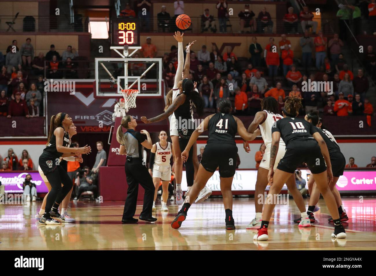 Blacksburg, Virginia, USA. 19th Feb, 2023. Virginia Tech Hokies center ...