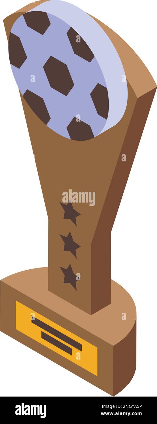 Soccer trophy icon isometric vector. Cup prize. Reward win Stock Vector ...