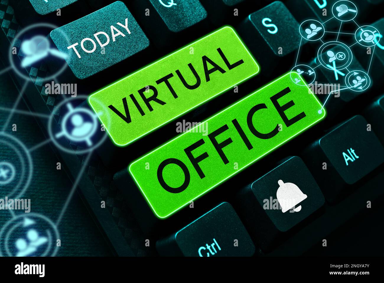 Inspiration showing sign Virtual Office. Business showcase Mobile work ...