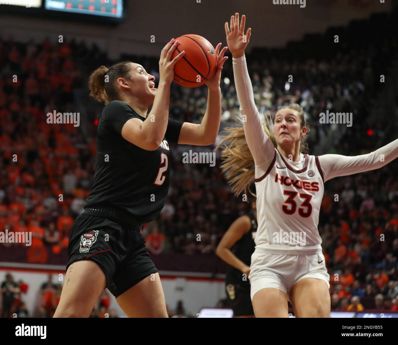 Blacksburg, Virginia, USA. 19th Feb, 2023. NC State Wolfpack forward ...