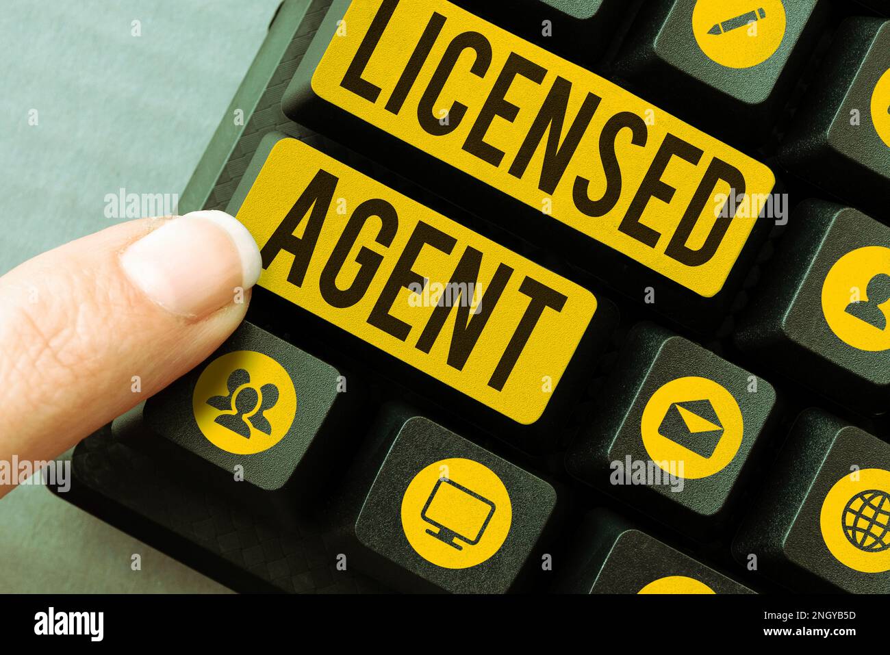 Inspiration showing sign Licensed Agent. Concept meaning Authorized and ...