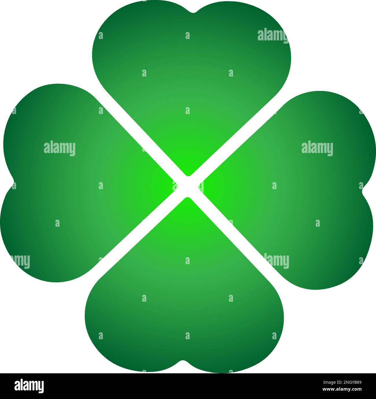 Green Shamrock clover vector icon. St Patrick day symbol, leprechaun ...
