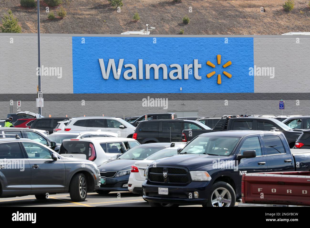 Bloomsburg, Pennsylvania, USA. 19th Feb, 2023. A Walmart logo seen from ...