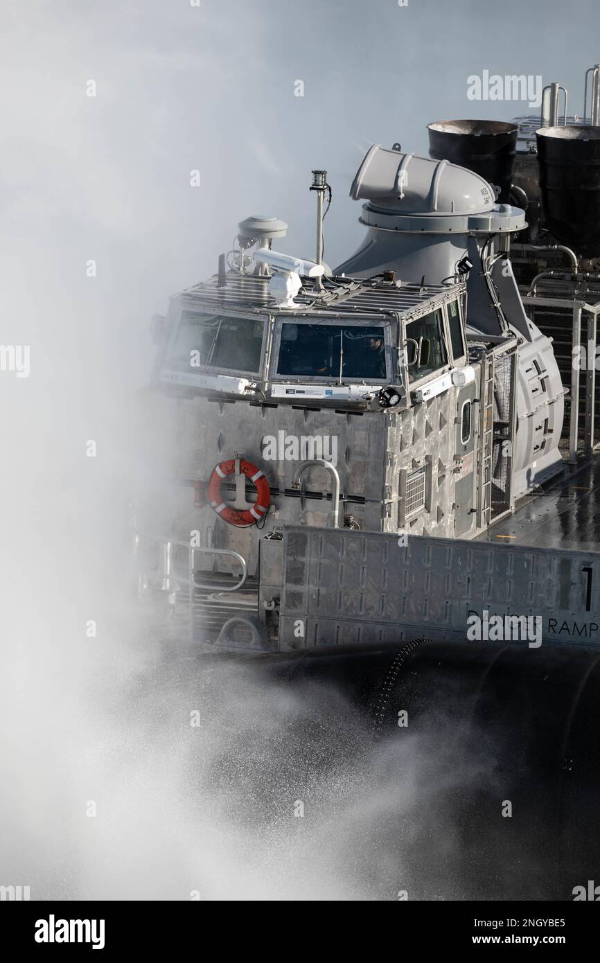 221201-N-MZ836-1136 ATLANTIC OCEAN (Dec. 1, 2022) A landing craft, air ...