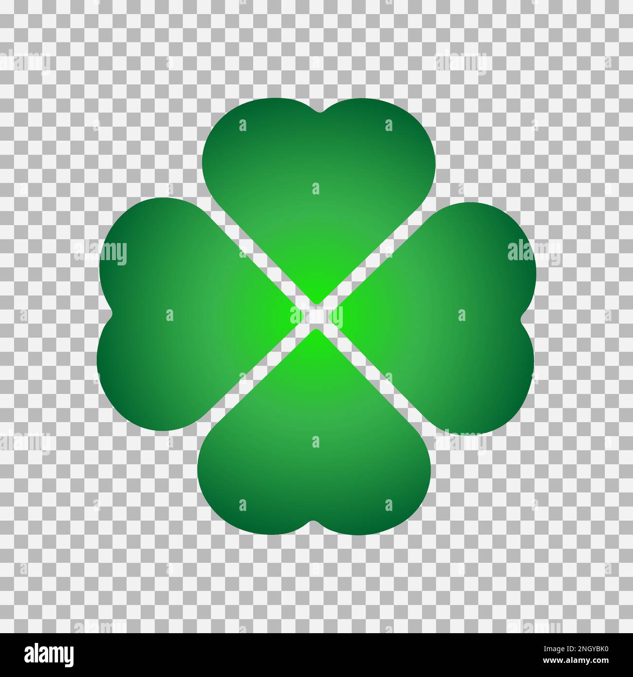 Green Shamrock clover vector icon. St Patrick day symbol, leprechaun ...