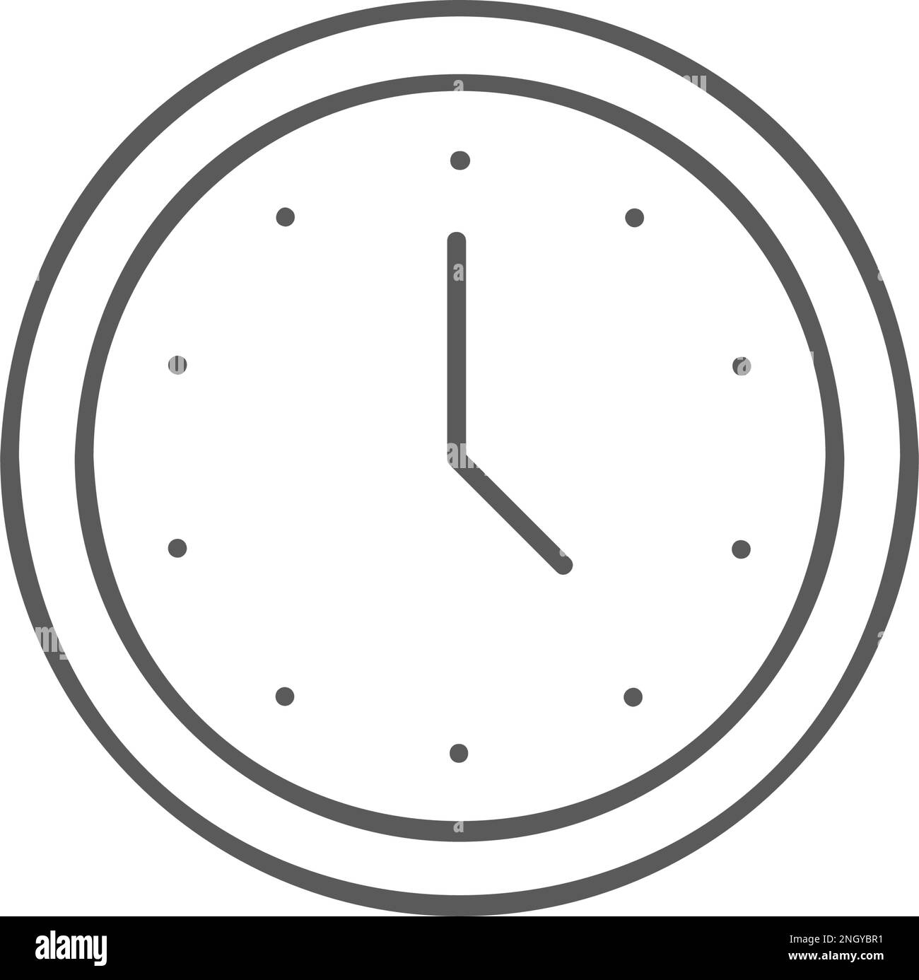 Time, clock lineal icon. Time management symbol design Stock Vector ...
