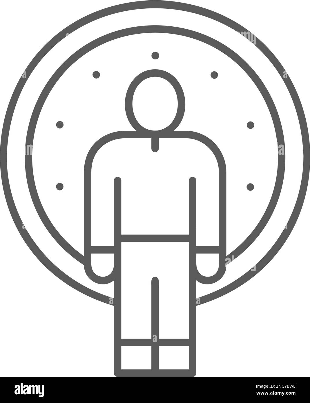 Clock with man, working hours, waiting room lineal icon. Time management symbol design Stock ...