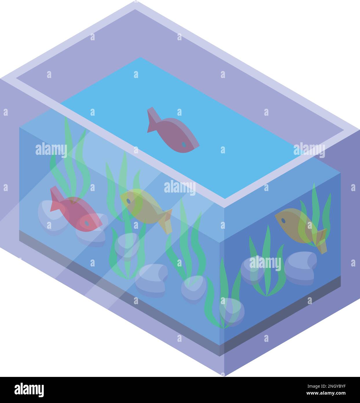 Epoxy resin aquarium icon isometric vector. Wood texture. Creative ...