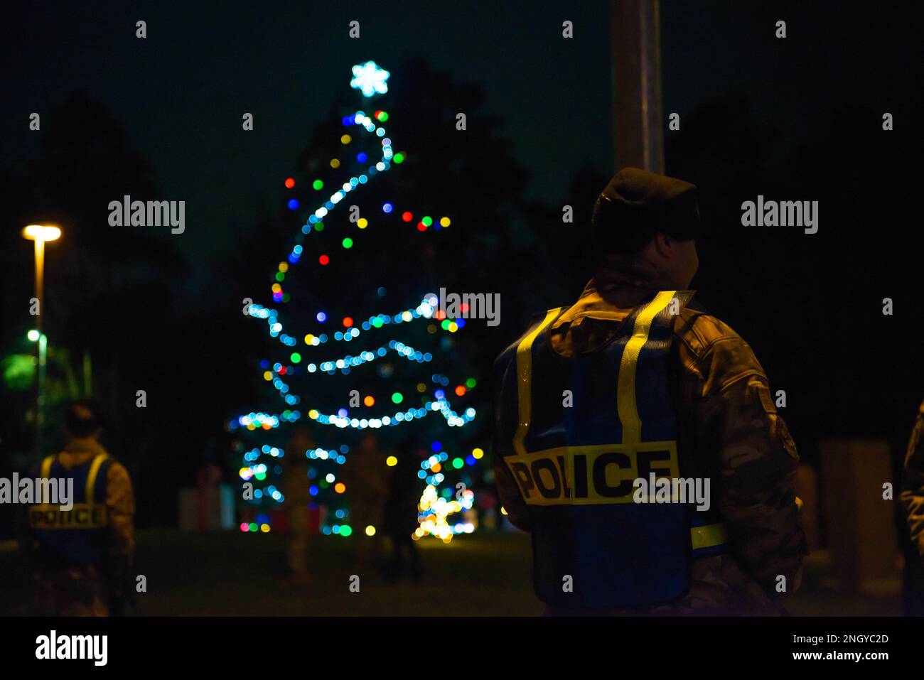 Members of the 86th Security Forces Squadron control traffic at the ...