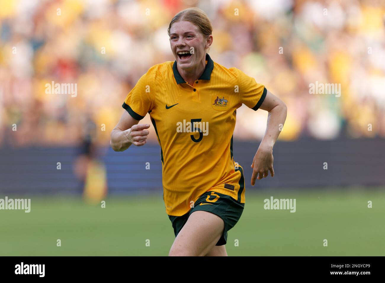 Sydney, Australia. 19th Feb, 2023. Cortnee Vine of Australia celebrates ...