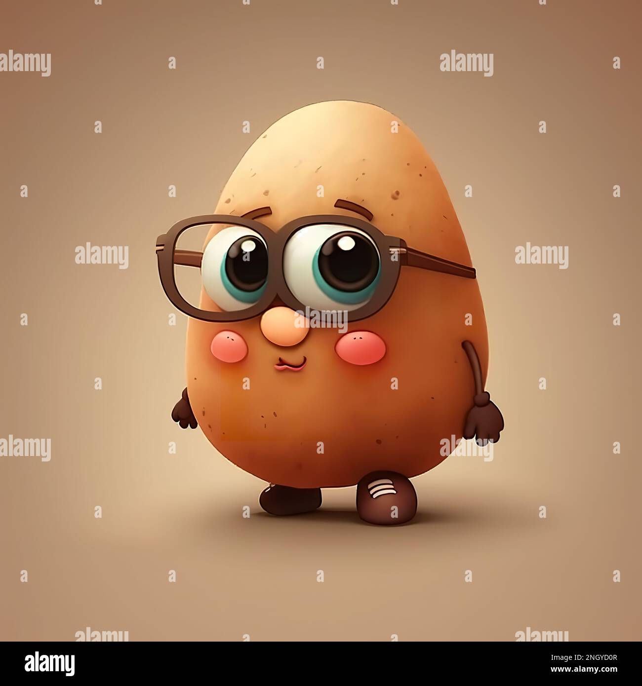 Funny Potato Cartoon