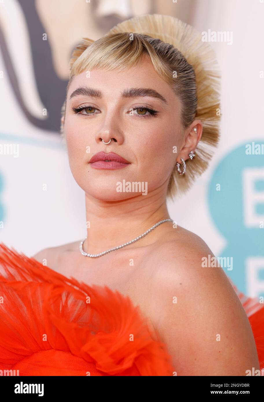 Florence Pugh poses for photographers upon arrival at the 76th British ...