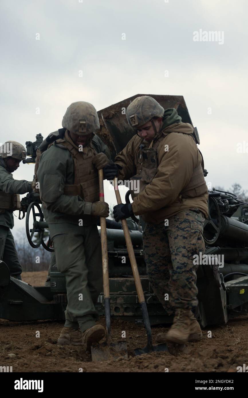 U.S. Marines with 3d Battalion, 12th Marines conduct battery ...