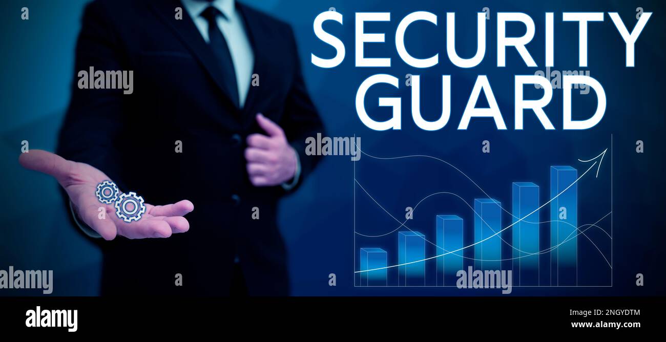 Handwriting Text Security Guard Internet Concept Tools Used To Manage Multiple Security