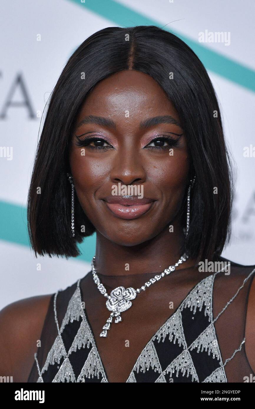 AJ Odudu attending the EE BAFTA Film Awards 2023 at The Royal Festival ...