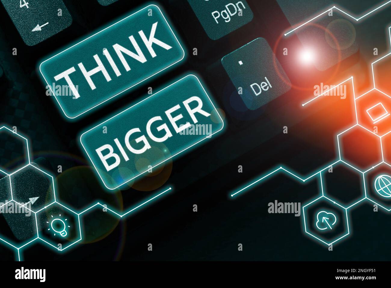 Sign displaying Think Bigger. Word Written on being able to dream and ... Sign displaying Think Bigger. Word Written on being able to dream and ...