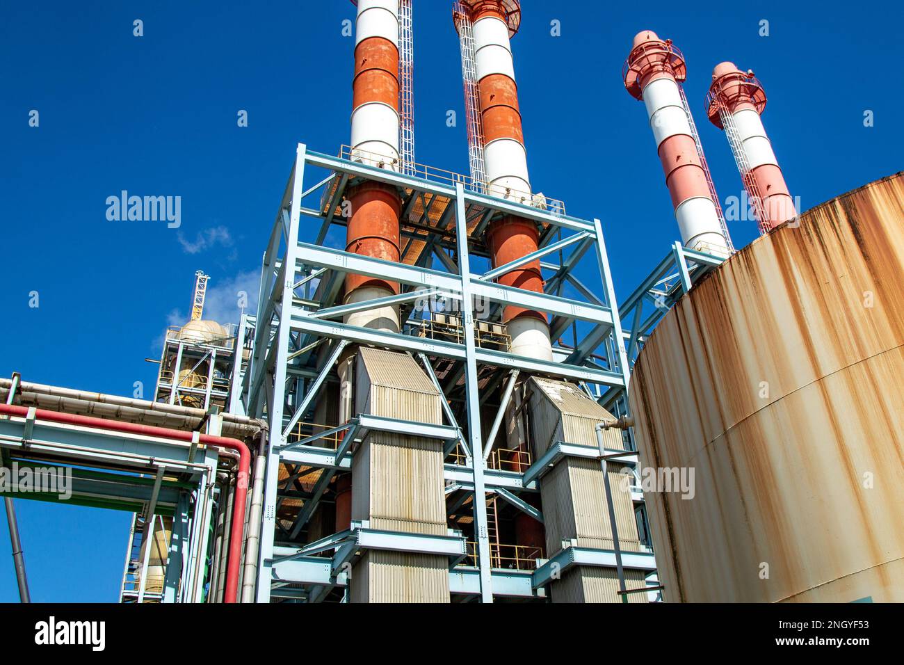 The San Juan Power Plant in San Juan, Puerto Rico, is one of the ...