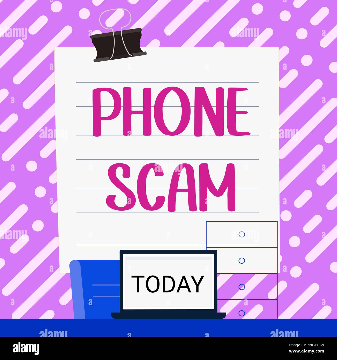 Writing displaying text Phone Scam. Business overview getting unwanted calls to promote products ...