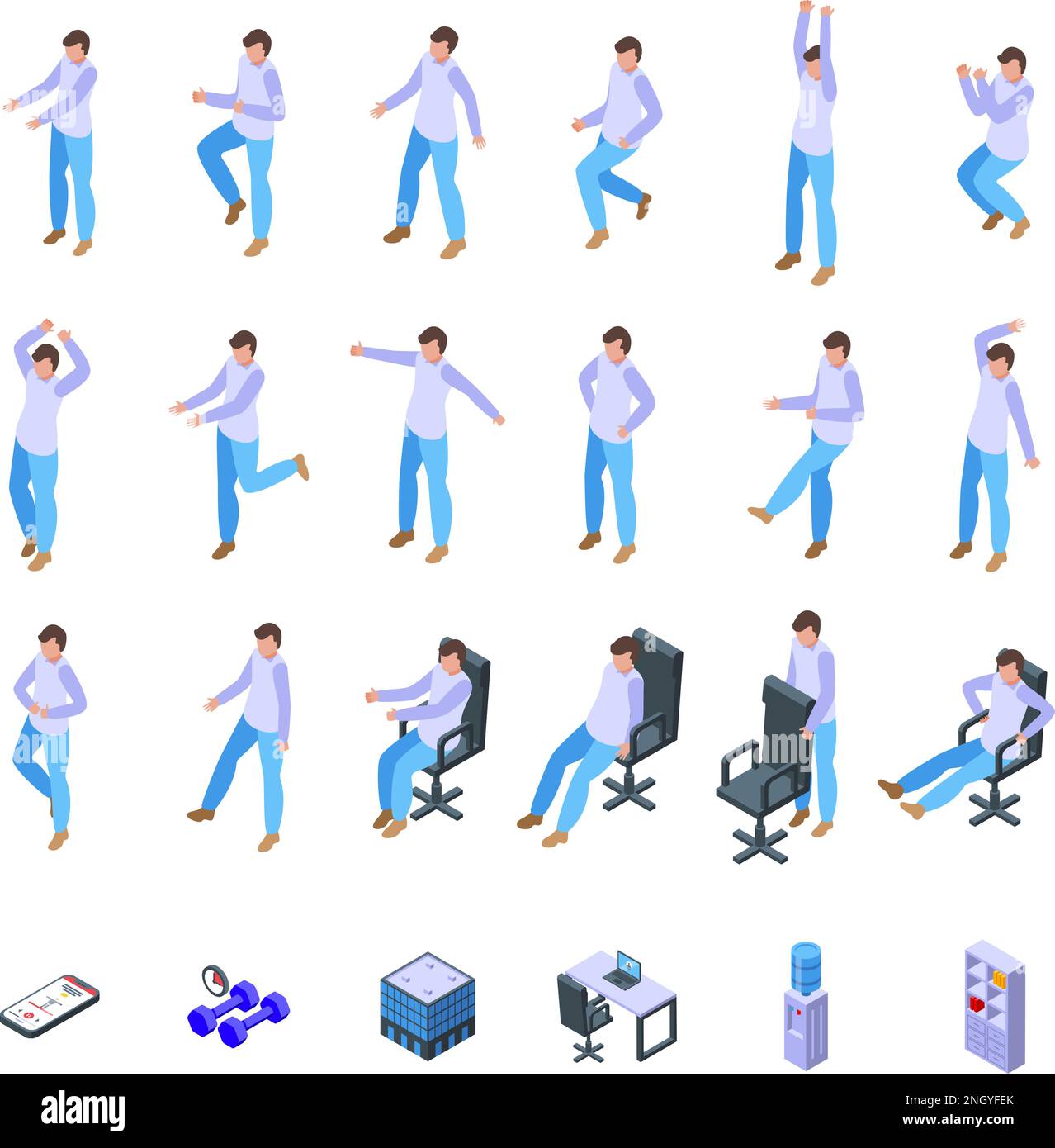 Adult fitness chair exercise vector Stock Vector Images - Alamy