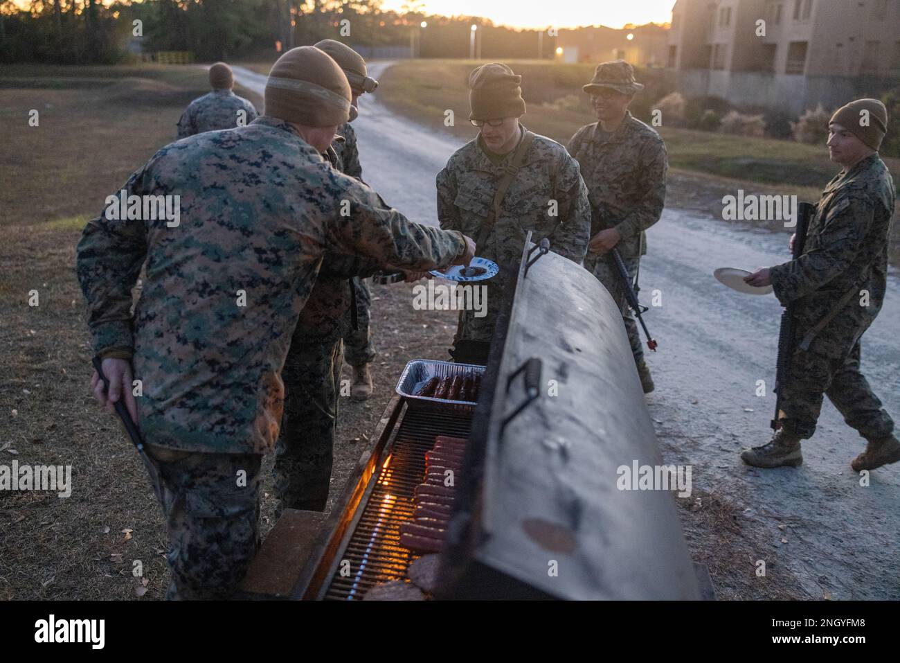 U.S. Marines with Headquarters and Support (H&S) Company, 2nd Radio ...