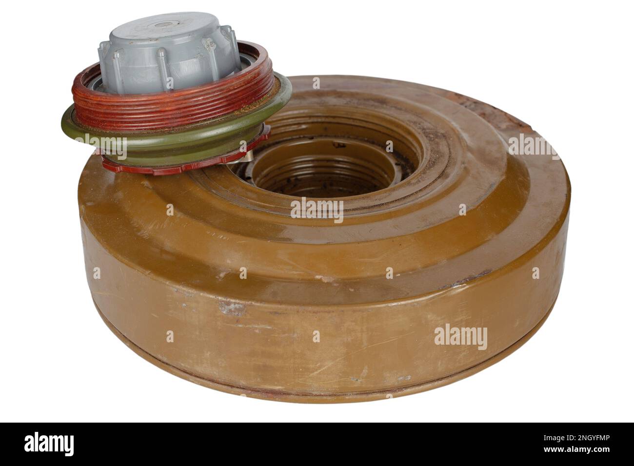 TM-62 Soviet anti-tank mine isolated on white background Stock Photo ...