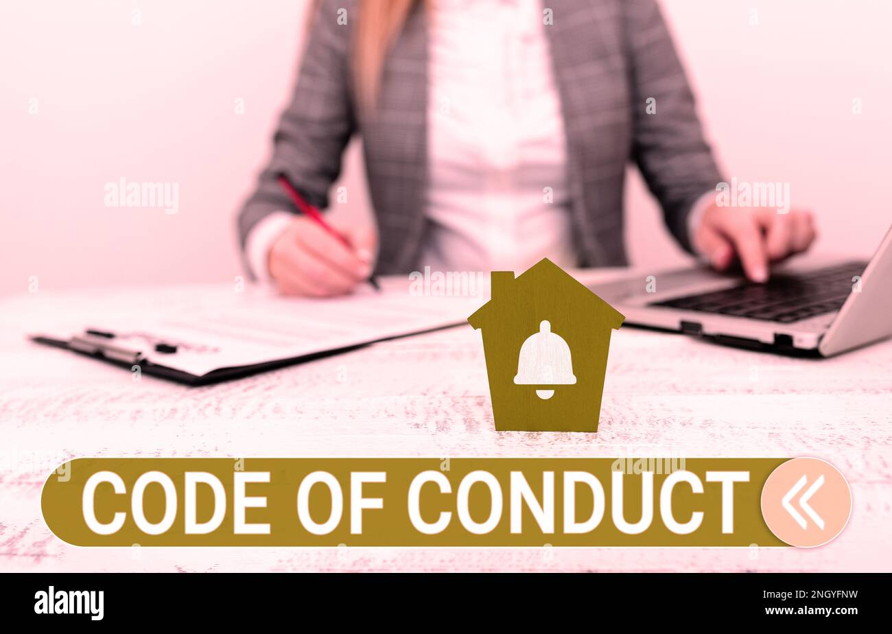 Conceptual display Code Of Conduct. Business showcase Ethics rules ... Conceptual display Code Of Conduct. Business showcase Ethics rules ...
