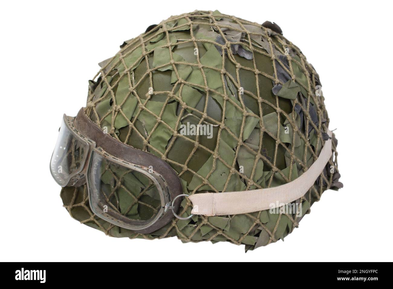 soviet army steel helmet with protective goggles and camouflage cover ...