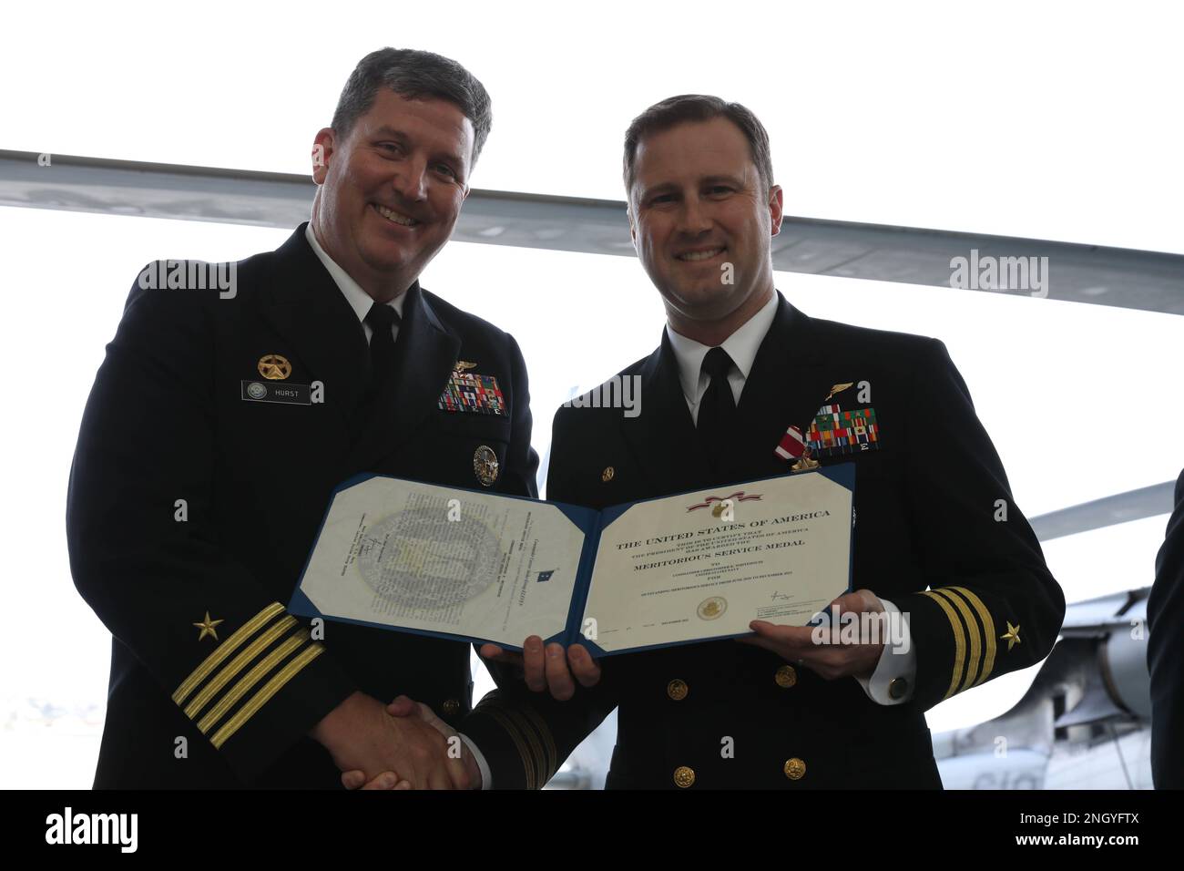 CORONADO, Calif. (Dec. 1, 2022) Cmdr. Christopher Whitehouse, right ...