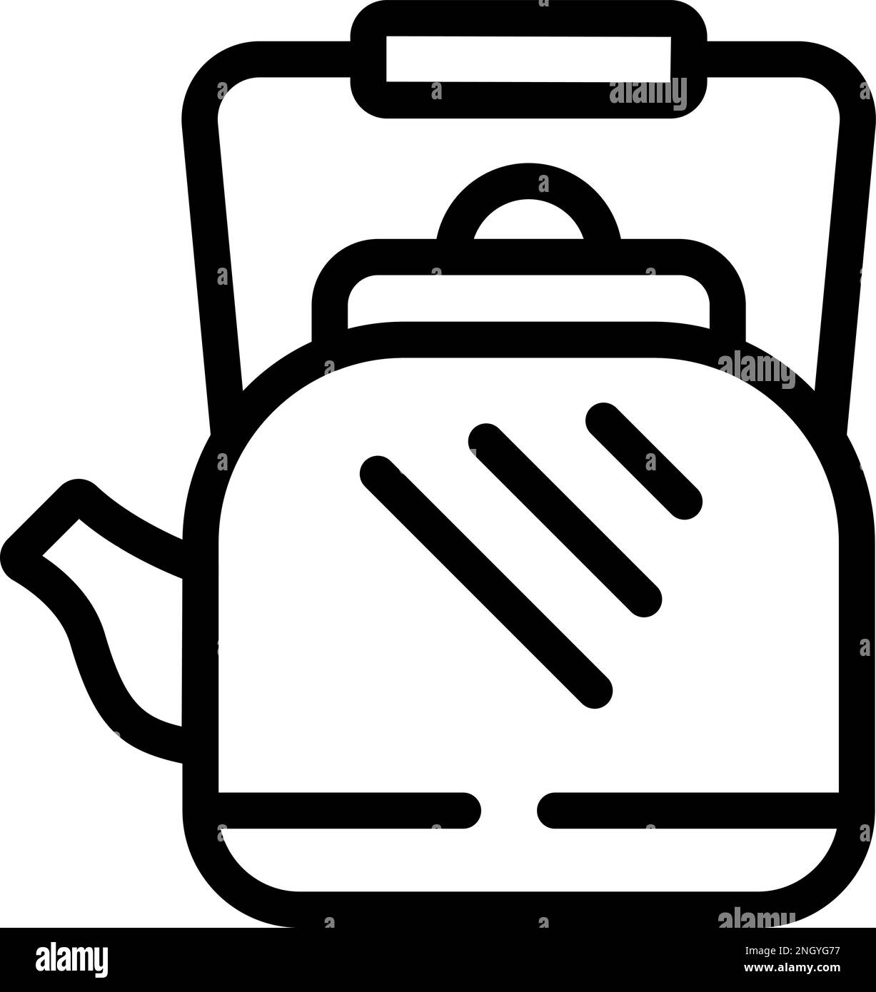 Steam kettle icon outline vector. Water glass. Coffee modern Stock ...